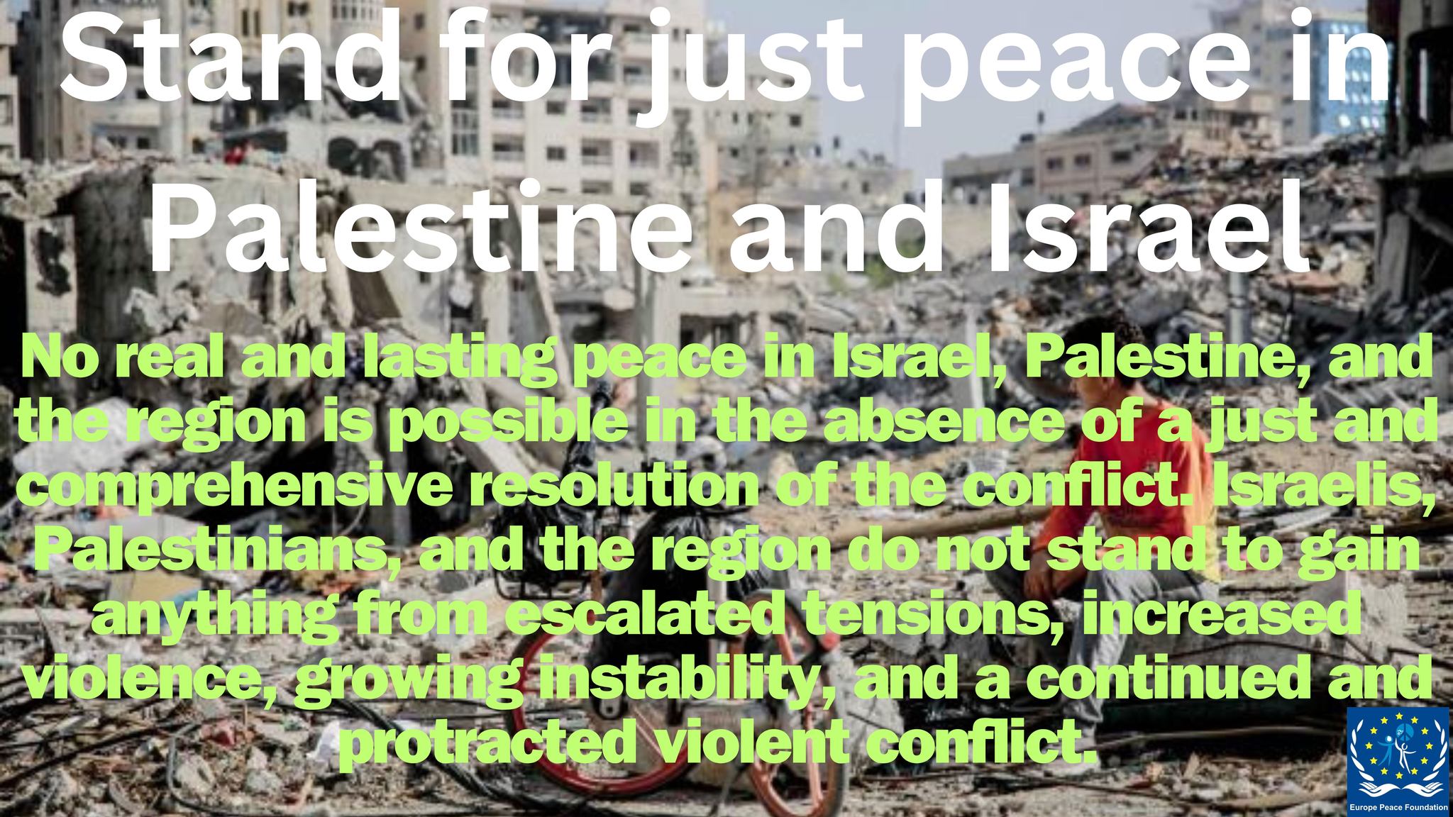 Stand for just peace in Palestine and Israel – Europe Peace Foundation
